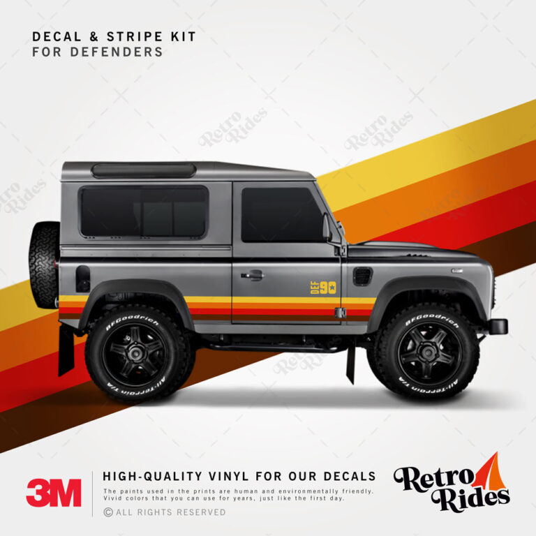 Defender 90 | Decal & Stripes Vinyl Graphics Kit | 4x4, Off Road, SUV ...